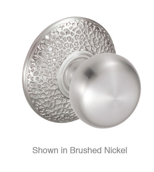 Navajo Half-Round Knob with Textured Rose Fusion 01-A9 - Doorware.com
