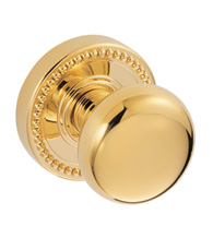 Half Round Knob With Beaded Rose, Fusion 01-B6 - Doorware.com