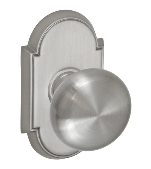 Half Round Knob with Tarvos Rose, Fusion 01-E8 - Doorware.com