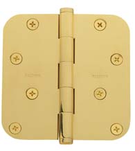 4 x 4 x 5/8 Radius Corners Residential Solid Brass Hinge, Baldwin, 1140.xxx.I - Doorware.com