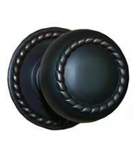Rope Half-Round Knob with Rope Rose, Fusion 15-B8 - Doorware.com
