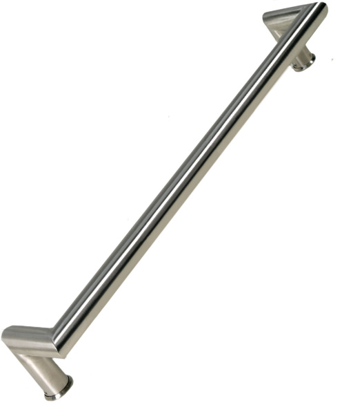 36 Inch Stainless Steel Round Offset Pull - Doorware.com