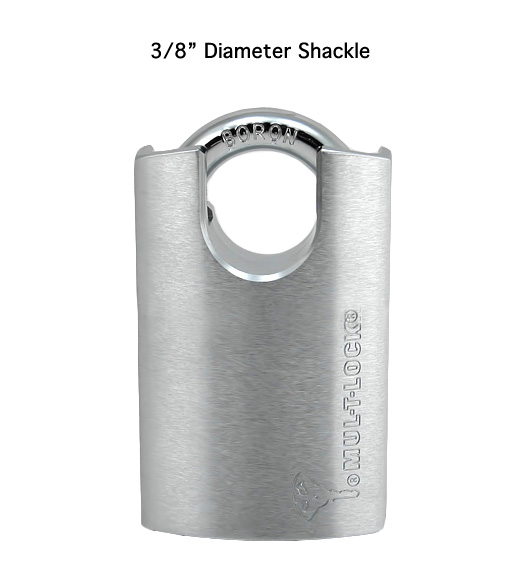 3/8 Diameter Protected Shackle Padlock, Mul-T-Lock G55P - Doorware.com