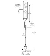 Bottom Flush Bolt for MS1850S Series Mortise Boxes - Doorware.com