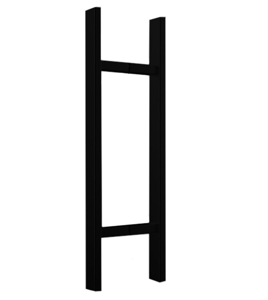 Matte Black Stainless Steel 2 Foot Rectangular Door Pull - Doorware.com