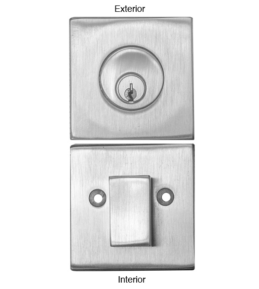 Stainless Steel High Security Square Single Cylinder Deadbolt, AHI 4850 ...