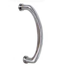 Offset Stainless Steel Door Pull - Doorware.com
