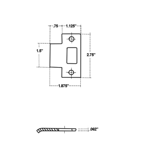 Baldwin Standard Box Strike, BAL-5510-TSTR - Doorware.com
