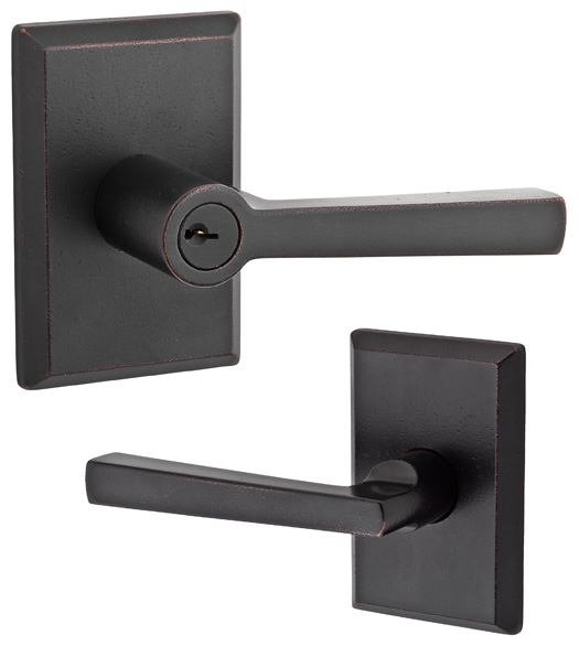 Taper Lever with Rectangular Rose, Baldwin TAP-RSR - Doorware.com