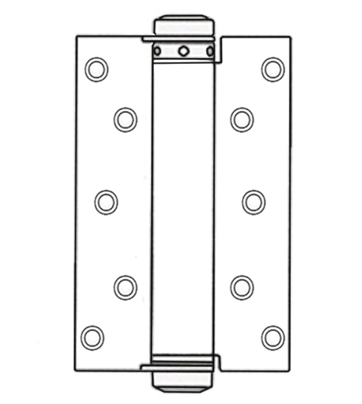 7 Inch Single Acting Spring Hinge, Pair, Bommer 4010-7 - Doorware.com