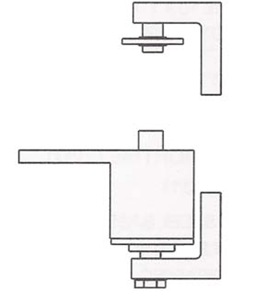 Satin Chrome Surface Mount Spring Door Pivot Hinge with Non-Adjustable ...