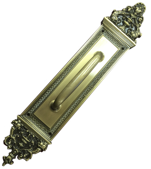 Apollo Solid Brass Pull Plate, Brass Accents A04-P5231 - Doorware.com