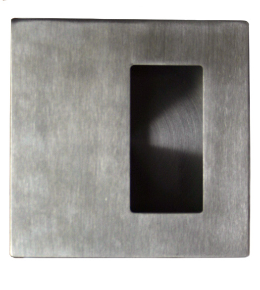 Modern Square Flush Pull With Offset Finger Hole, JNF FP224-70 - Doorware.com