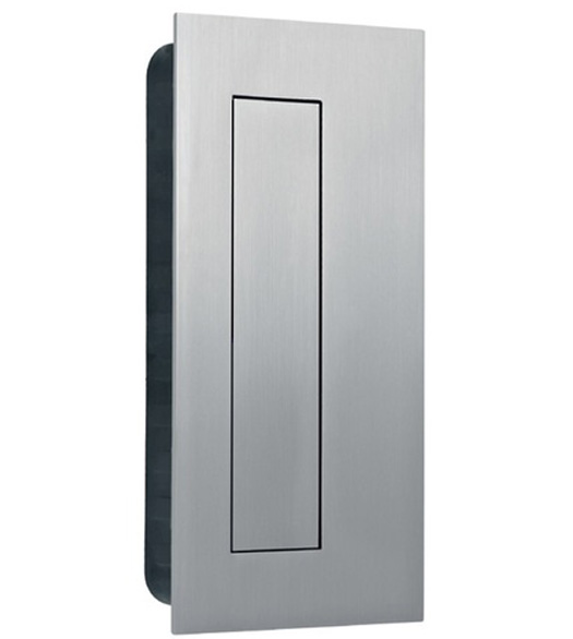Rectangular Stainless Steel Flush Pull With Flush Cover - Doorware.com