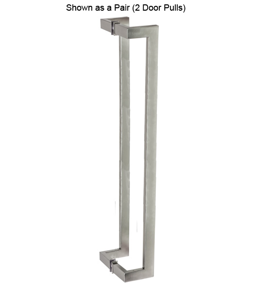 48 Inch Stainless Steel Rectangular Offset Pull - Doorware.com