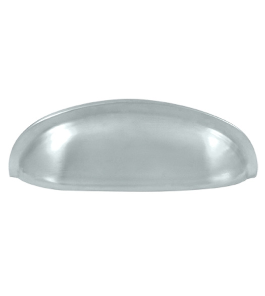 Solid Brass Elongated Shell Cabinet Handle | Deltana K407 - Doorware.com