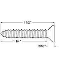 Solid Brass Wood Screw 14 x 1-1/4 - Doorware.com