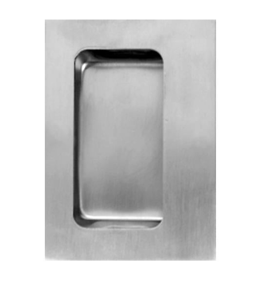 3-1/2 x 4-3/4 Stainless Flush Cup Pull, Don-Jo 1848 - Doorware.com