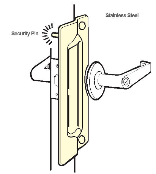 Outswing Door Stainless Security Pin Latch Guard, Don-Jo PLP-111-630 ...