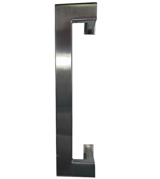 Offset 12 Inch Brushed Stainless Steel Door Pull - Doorware.com