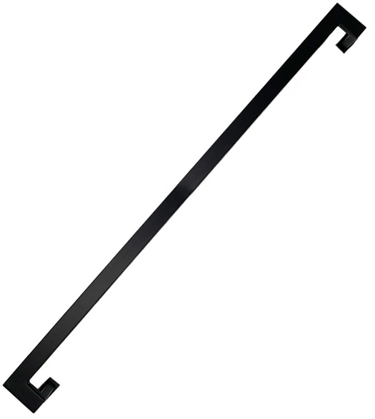 36 Inch Offset Door Pull in Matte Black - Doorware.com