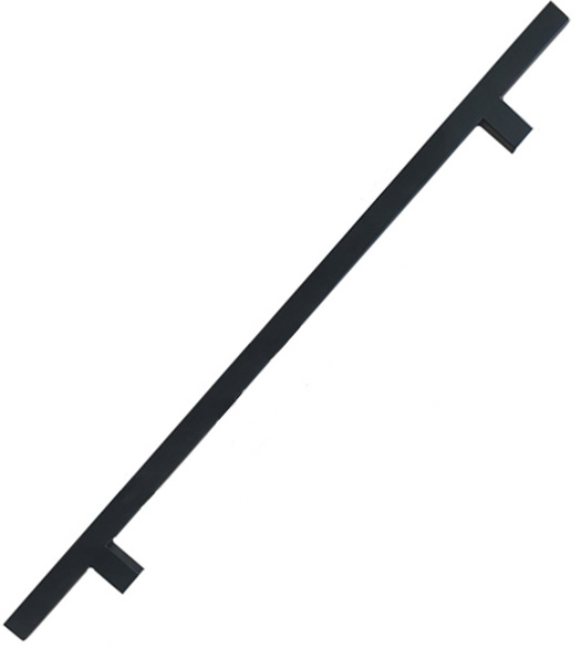 48 Inch Matte Black Square Ladder Pull, DWD-SQPULL48-622 - Doorware.com