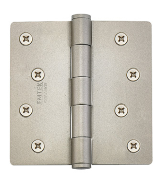 4 x 4 x 1/4 Radius Residential Steel Hinge, Pair, Emtek 91024 ...