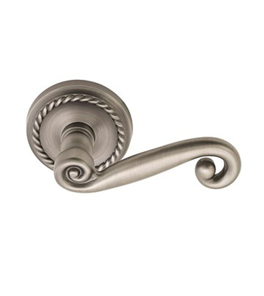 Rustic Lever with Rope Rosette - Doorware.com