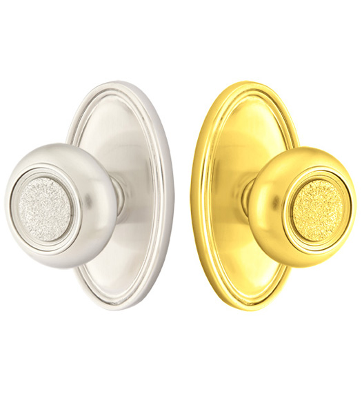 Split Finish Belmont Knob with Oval Rosette - Doorware.com