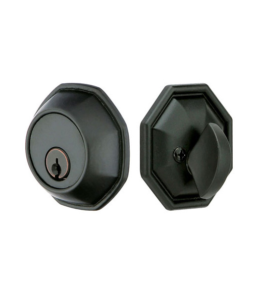 Octagon Lost Wax Bronze Single Cylinder Deadbolt - Doorware.com