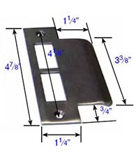 1-1/4 Inch Extended Lip Strike Plate - Doorware.com