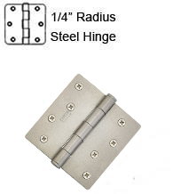 4 x 4 x 1/4 Radius Residential Steel Hinge, Pair, Emtek 91024 ...