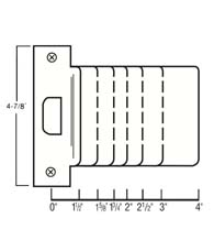 Extended Lip Stainless Steel ANSI Strike Plate - Doorware.com