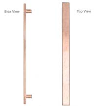 48 Inch Satin Copper Rectangular Pull, First Impressions 3252/48-SC - Doorware.com