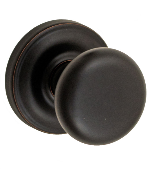 Traditional Half-Round Knob with Ketme Rose, Fusion 01-A5 - Doorware.com