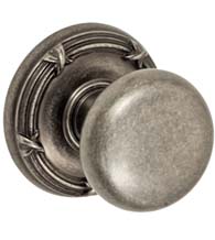 French Colonial Half Round Knob With Ribbon and Reed Rose, Fusion 01-B5 ...