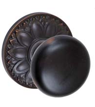Olde World Half-Round Knob with Floral Round Rose, Fusion 01-D8 ...