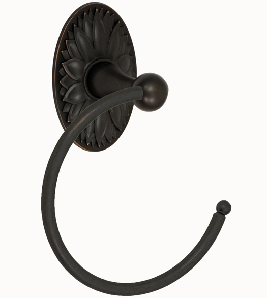 Oval Floral Mount Hand Towel Ring, Fusion TR-D9 - Doorware.com