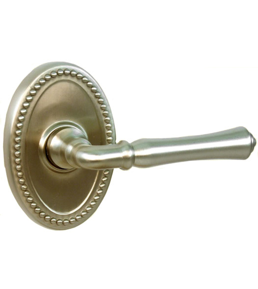 Cape Anne Lever With Oval Beaded Rose, Fusion BH B7 - Doorware.com