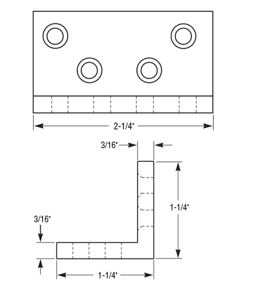 Glynn Johnson Angle Jamb Bracket for 450 Series Overhead Stops ...