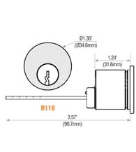 Rim Cylinder Lock With Kwikset Keyway, GMS R118-KW - Doorware.com