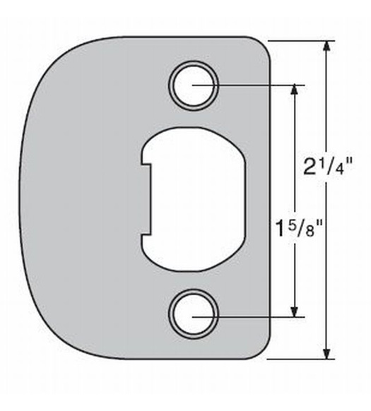 Radius Corner Full Lip Strike - Doorware.com