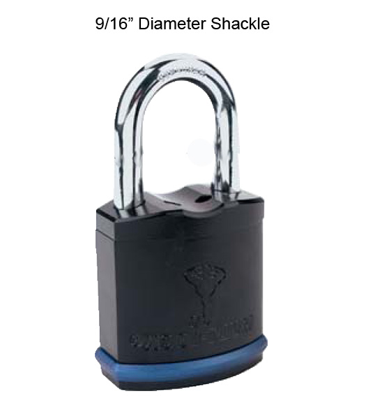 Extra Heavy Duty Padlock with 9/16 Diameter Shackle, 2-1/4 Inch ...
