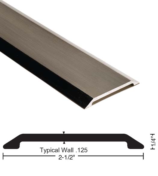 2-1/2 x 1/4 x 72 Smooth Saddle Threshold, NGP 410-72 - Doorware.com