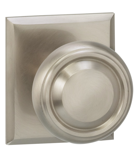Chic Half Round Knob With Rectangular Rose, Omnia 565RT - Doorware.com