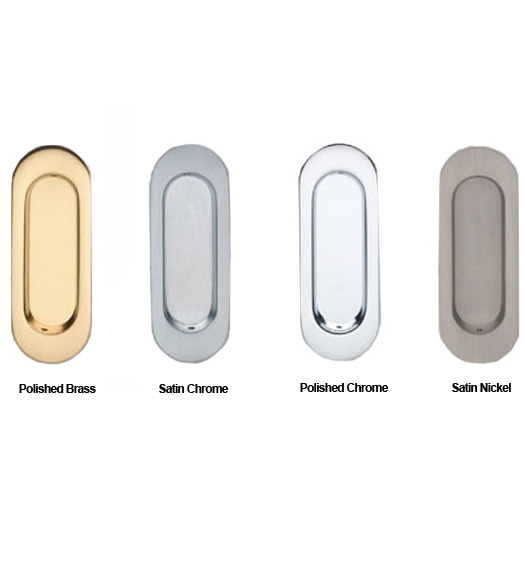 Solid Brass Oblong Cup Pull, Omnia 652 - Doorware.com