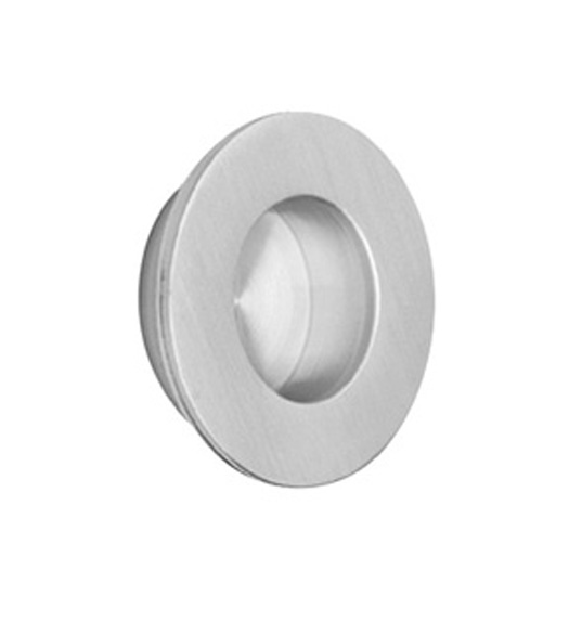 1-3/8 Round Brushed Stainless Steel Flush Pull - Doorware.com