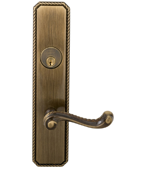 Rope Pattern with Scroll Lever Mortise Lockset - Doorware.com
