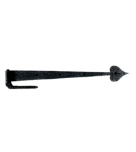 17 Inch Heart Tip Rough Iron Strap Hinge For Gates With Wood Screws ...