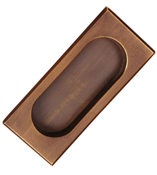 4 Inch Rectangular Flush Pull - Doorware.com